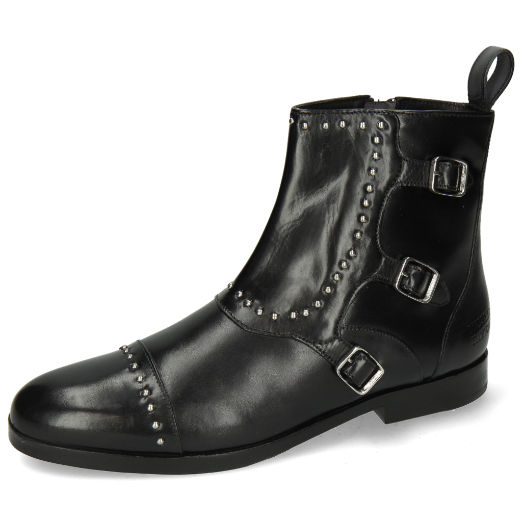 Susan 45 Soft Patent Black Rivets Buckle – Melvin & Hamilton
